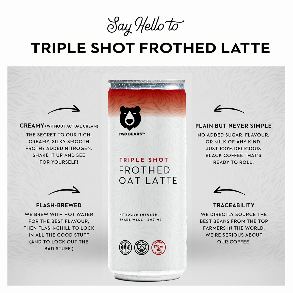 Triple Shot Coffee Oat Milk Latte | Two Bears
